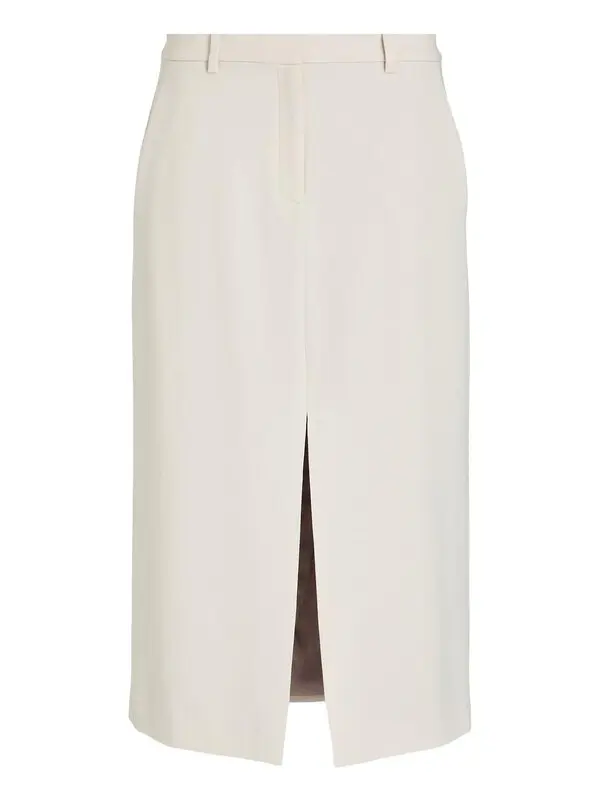 Theory Crepe Midi Pencil Skirt - Off-white