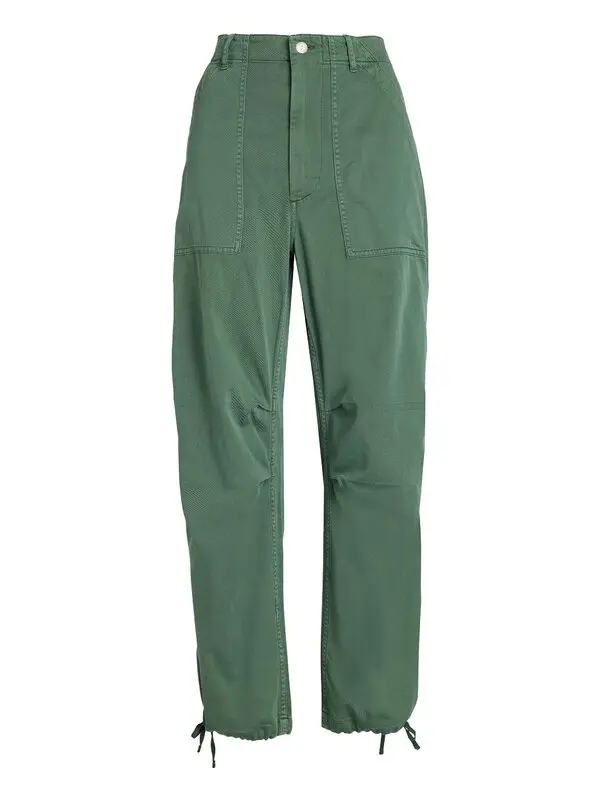 Rag & Bone Savannah Cotton Tapered Pants - Leaf Green