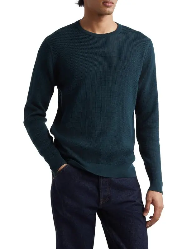 John Smedley Calix Thermal Stitch Sea Island Cotton Sweater - Rainforest