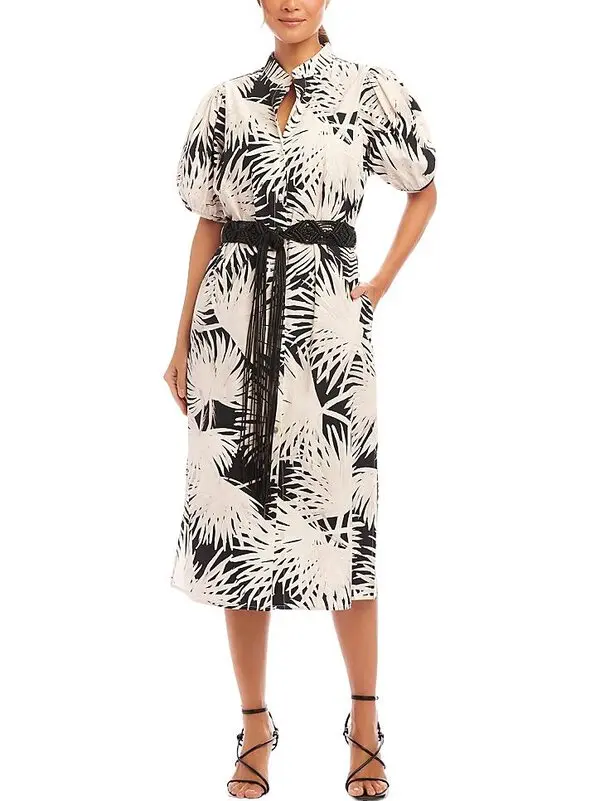 Karen Kane Puff Sleeve Shirt Dress - Print