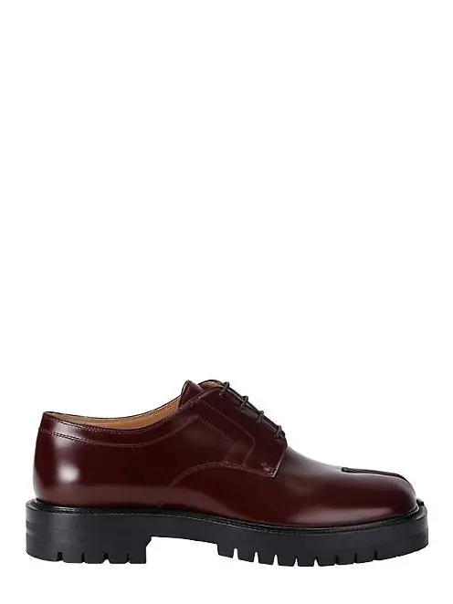 MAISON MARGIELA Tabi Leather Lace-up Shoes - Dark Brown