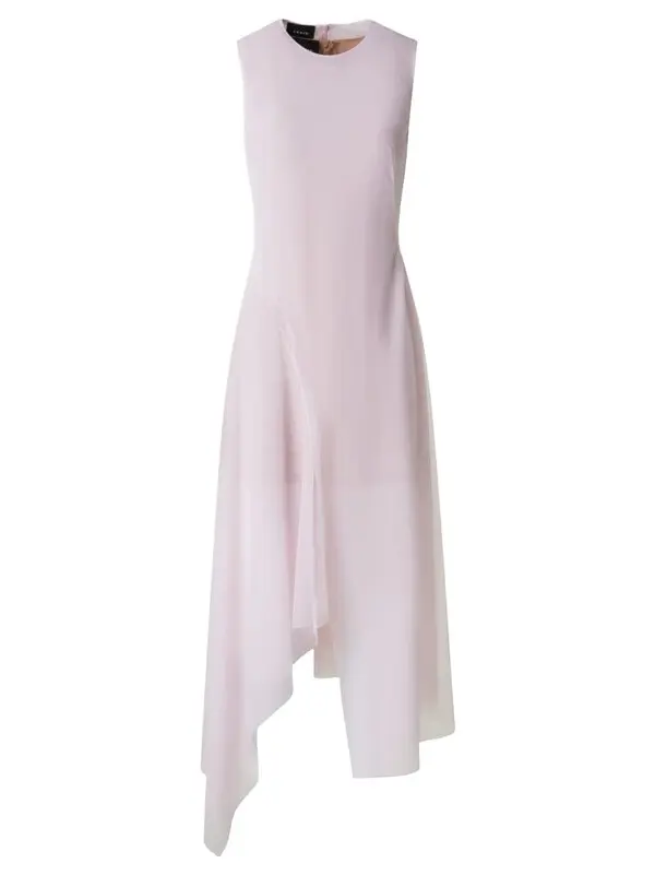 Akris Double Layer Techno Tulle Midi Dress - Blush