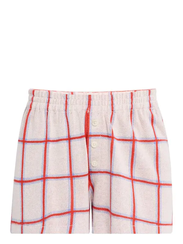 Guest In Residence Picnic Plaid Shorts - Natural