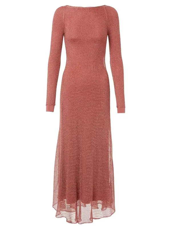 Alaïa Sheer Maxi Dress - Orange