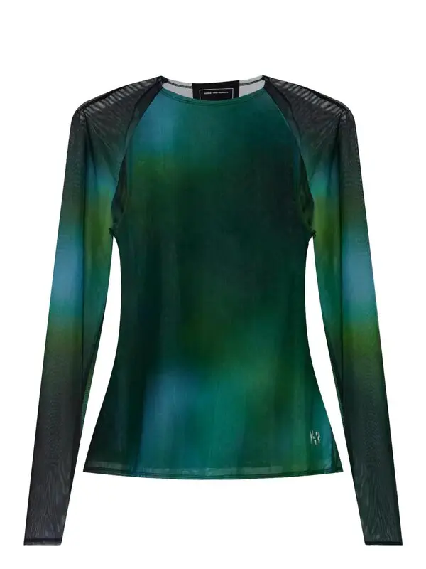 Y3 Gradient Long-sleeve Top - Green