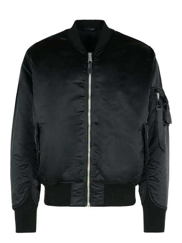 Alpha Industries Nylon Bomber Jacket - Black