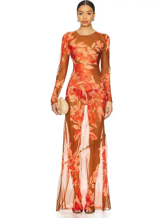 Retrofete Vienna Maxi Dress - Geranium Reverie