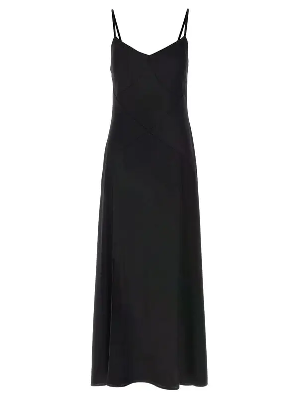 LE TWINS Flora Midi Dress - Black