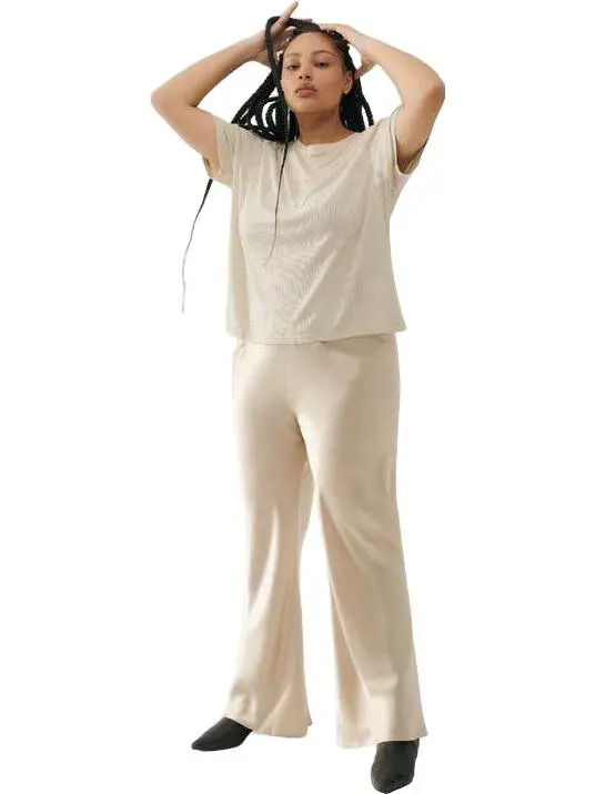 Silk Laundry Bias Cut Pants - Hazelnut