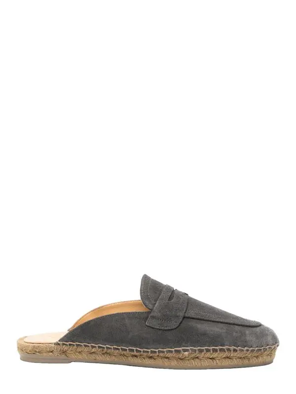 CastaÑer Nando Suede Leather Slippers - Grey