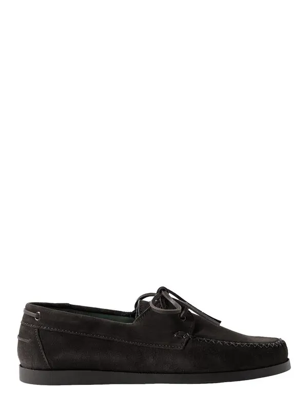 VINNY'S Suede Boat Shoes - Brown