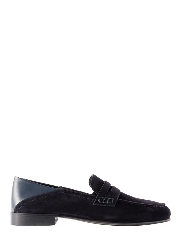 Manolo Blahnik Plymouth Collapsible-heel Loafers - Blue