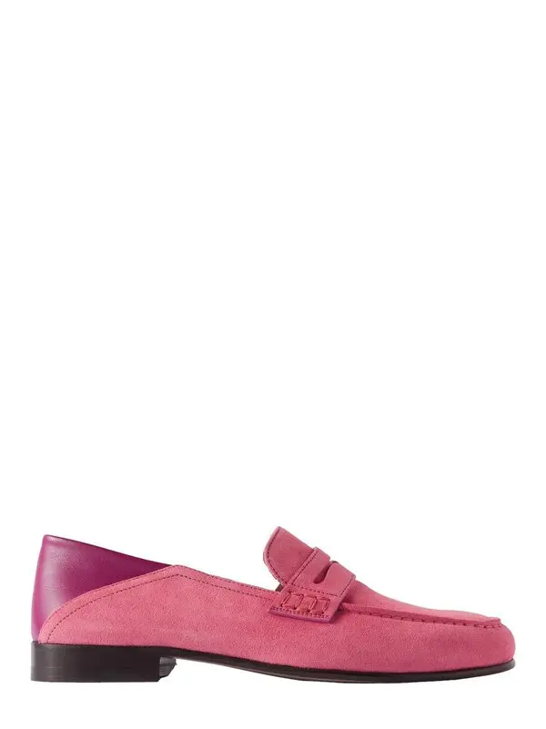 Manolo Blahnik Plymouth Collapsible-heel Penny Loafers - Pink
