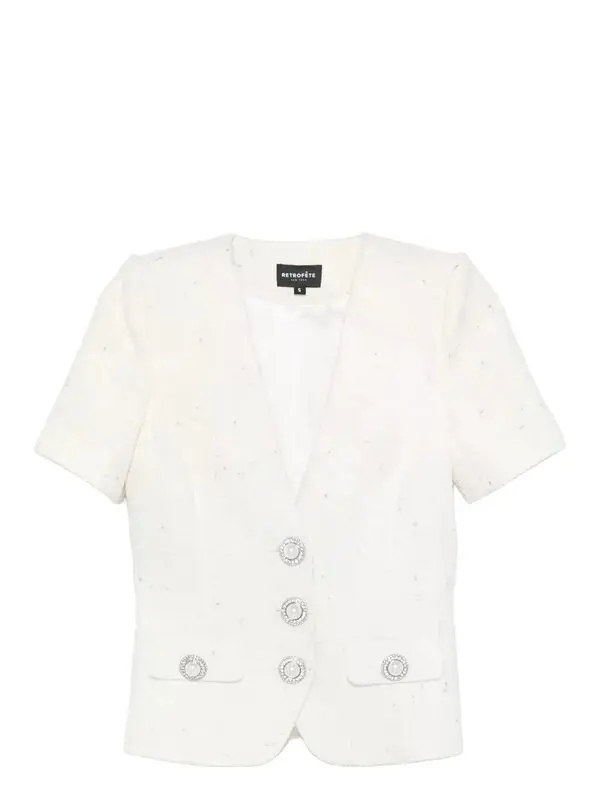 Retrofete Makenna Tweed Shirt - White