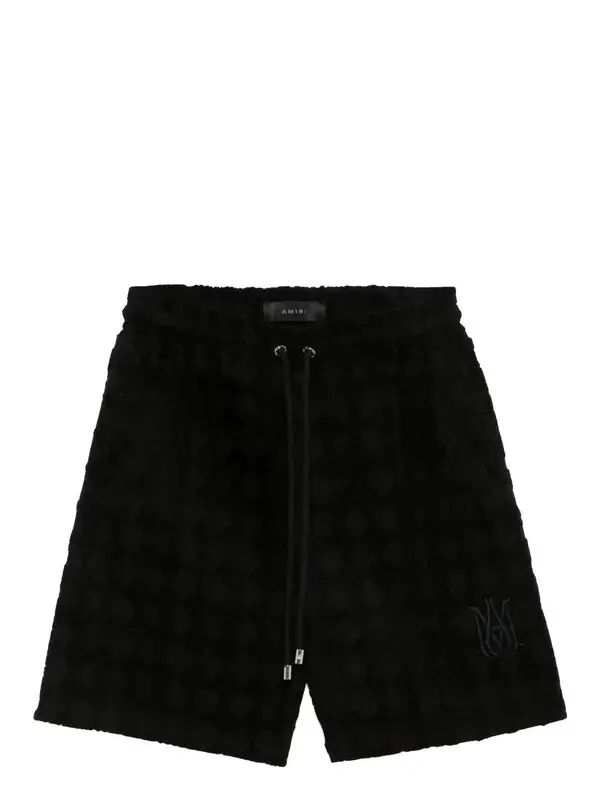 Amiri Logo-embroidered Shorts - Black