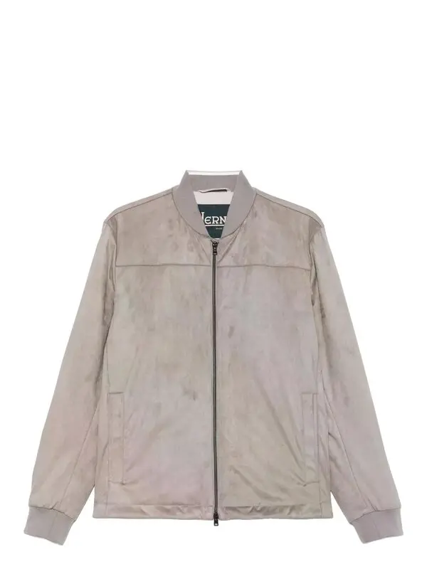 Herno Faux-suede Bomber Jacket - Grey