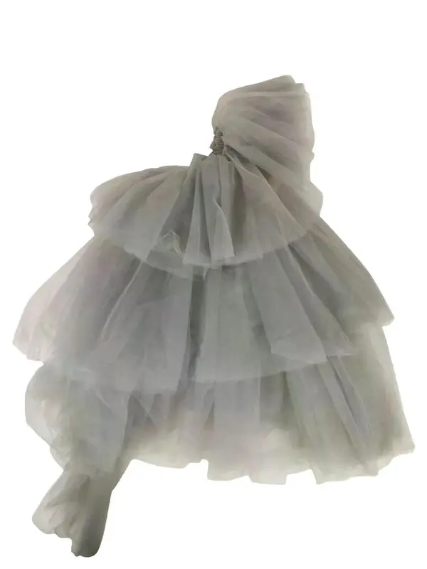 Off-White Tulle Raptor Maxi Dress - Grey