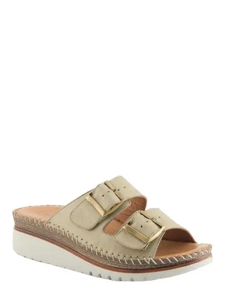 SPRING STEP SHOES Minisia Wedge Sandals - Olive Green