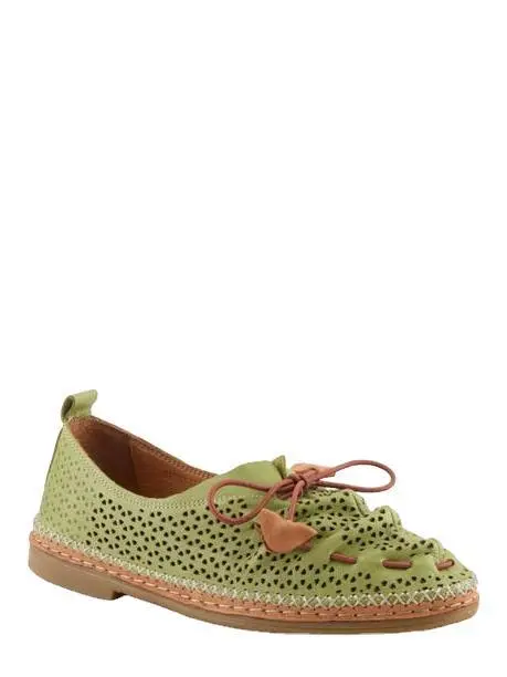 SPRING STEP SHOES Berna Perforated Loafer - Green