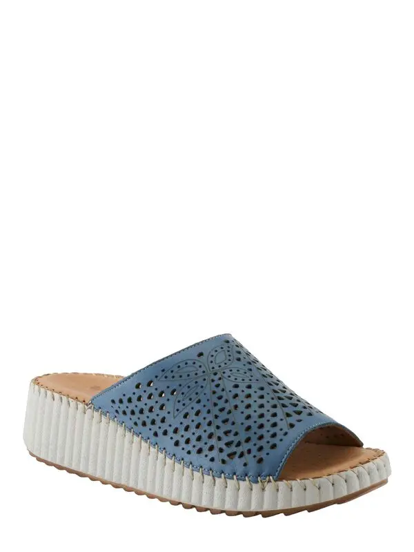 SPRING STEP SHOES Rhydian Wedge Sandal - Blue