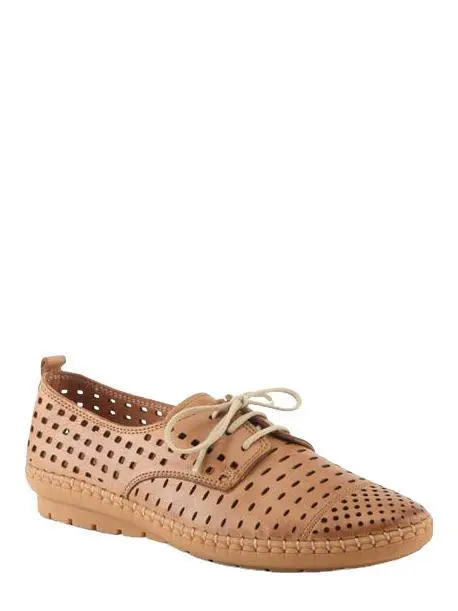 SPRING STEP SHOES Deysi Perforated Derby - Tan