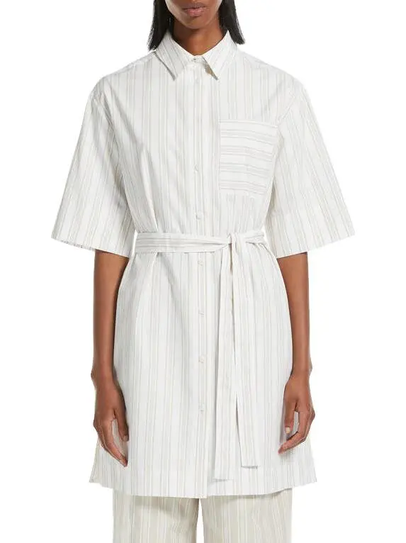 MM BY MAX MARA Mm Sospiro Stripe Tunic Top - White