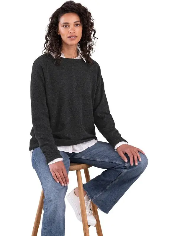 CELTIC & CO. Geelong Slouch Crew Sweater - Charcoal