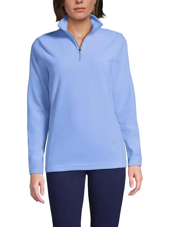 LANDS' END Anyweather Fleece Quarter-zip Pullover - Clear Blue Sky