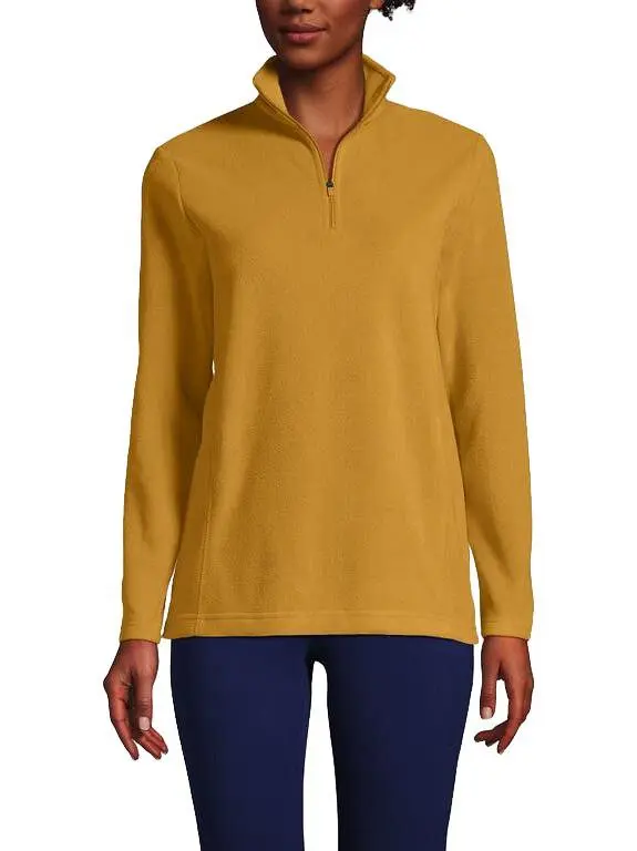 LANDS' END Anyweather Fleece Quarter-zip Pullover - Dijon Gold