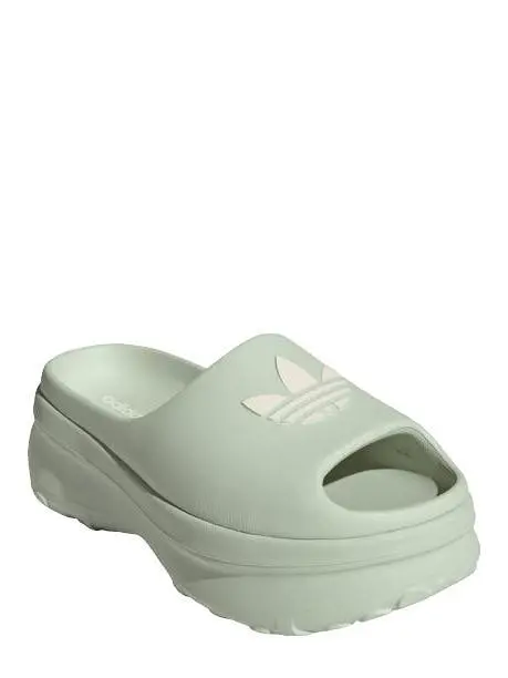 Adidas Adifom Stan Smith Platform Slides - Linen Green/white/white