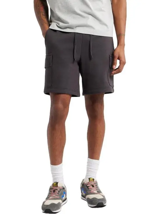 Bp. Fleece Cargo Shorts - Black Faded