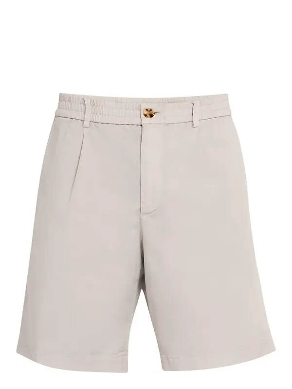 Brunello Cucinelli Pleated Bermuda Shorts - Stone