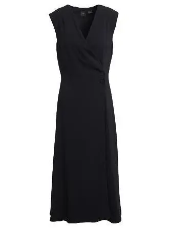 Pinko Midi Wrap Dress - Black