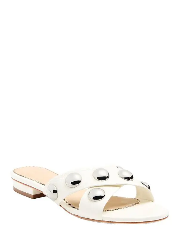 Cinq À Sept Grace Embellished Slides - Ivory