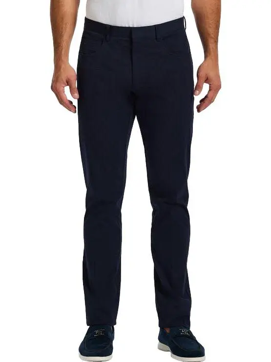 Robert Graham Rayburn Jacquard Straight Leg Pants - Navy