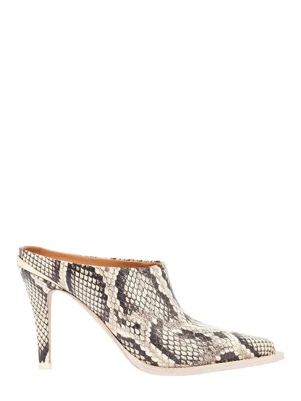 Partlow Kelley Python-embossed Mule Pumps - Naturale