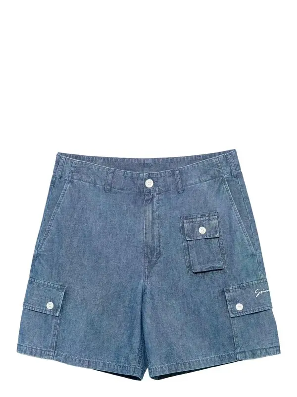 Givenchy Denim Cargo Shorts - Blue