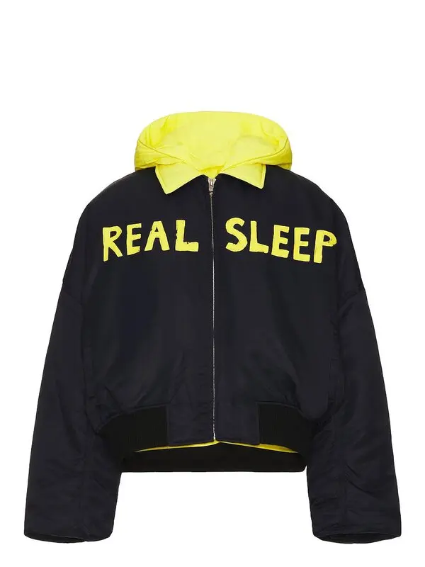 JW Anderson Real Sleep Bomber Jacket - Navy & Yellow