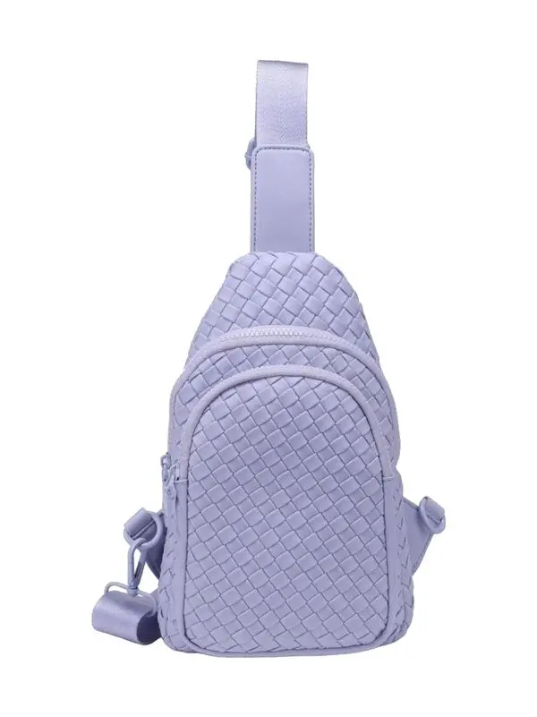 SOL AND SELENE Beyond The Horizon Woven Neoprene Sling Backpack - Lilac
