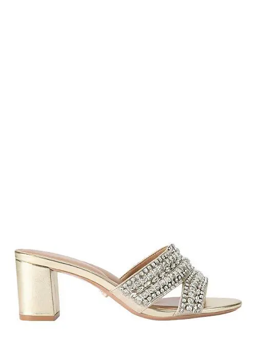 Carvela Pageant Faux-leather Heeled Mules - Gold