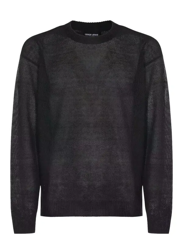 Giorgio Armani Drop-shoulder Jumper - Black