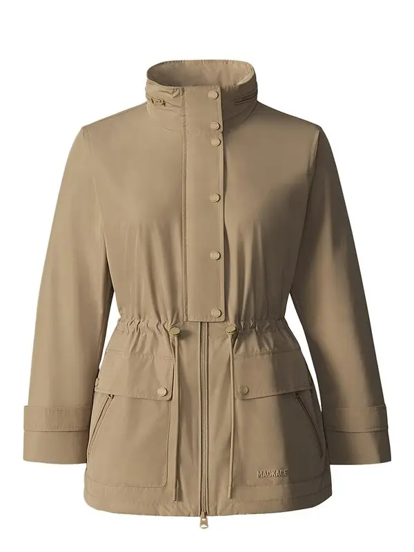 Mackage Keryn Mid-length Rain Jacket - Lt Camel