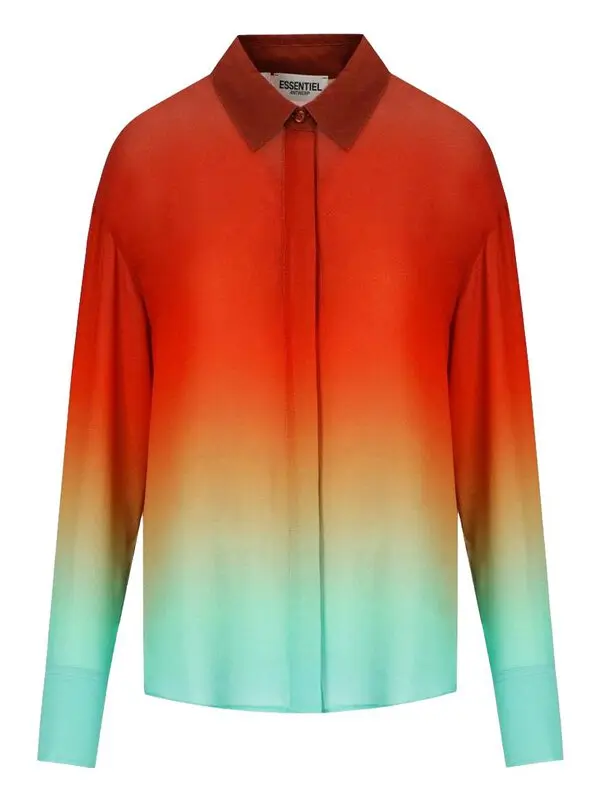 Essentiel Antwerp Heden Tie-dye Shirt - Orange