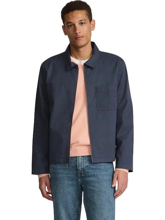 LANDS' END Lightweight Full Zip Jacket - Slate Blue