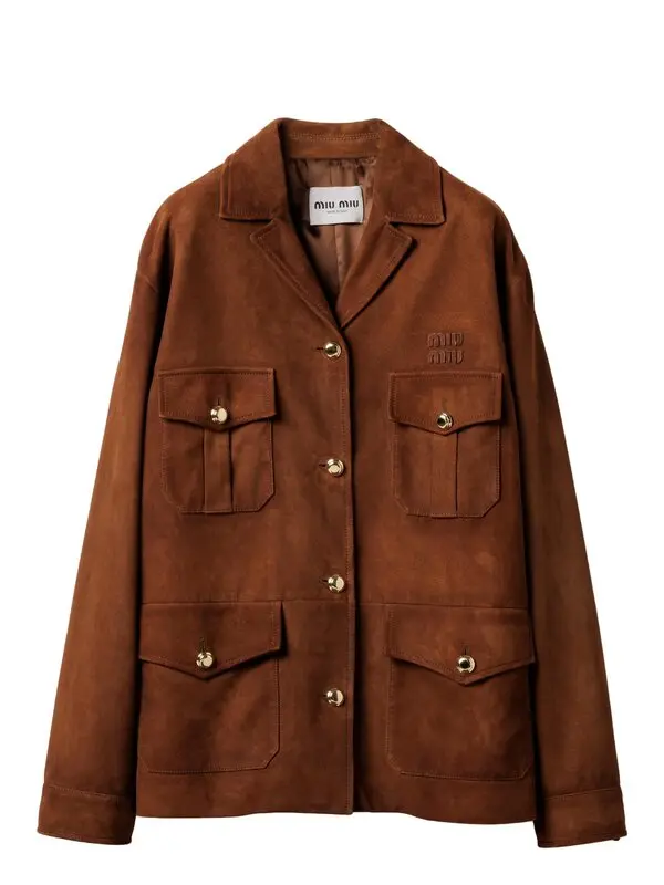Miu Miu Suede Jacket - Brandy