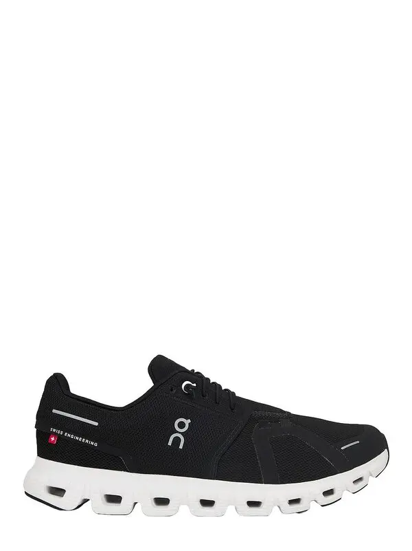 On Cloud 6 Sneakers - Black & White