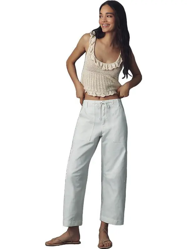 PISTOLA Sabra Curve Utility Pants - White