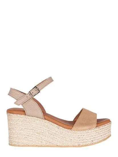 MENINA STEP Conil Taupe Wedge - Black