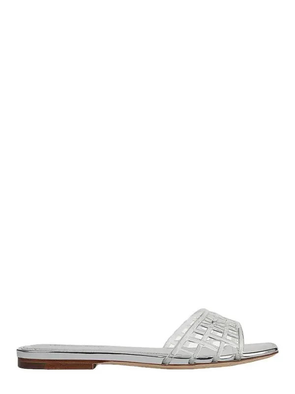 Veronica Beard Maris Jelly Sandals - Clear/silver
