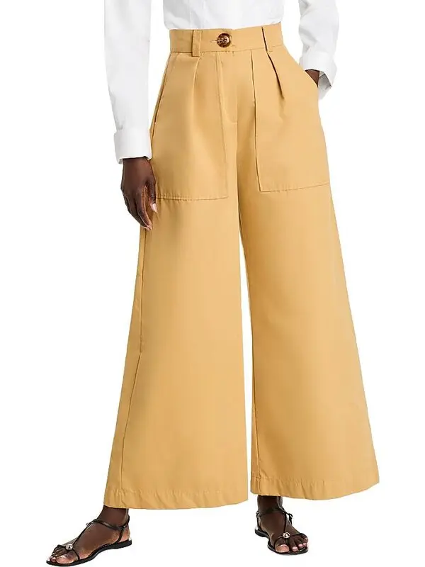 THE LULO PROJECT Wide Leg Cargo Pants - Camel